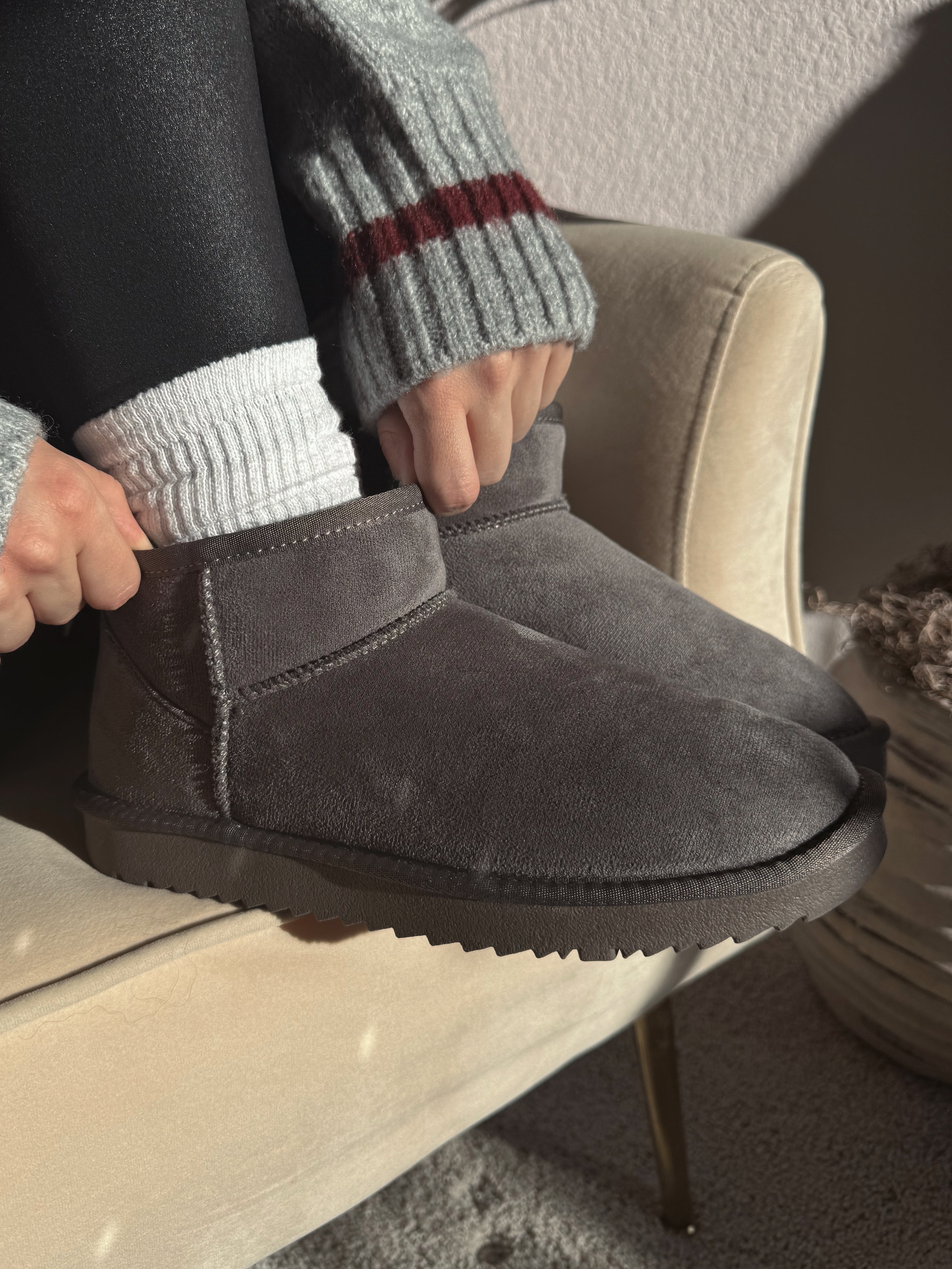 Winchester Mini Boots (Dark Gray) – La Belle Boutique
